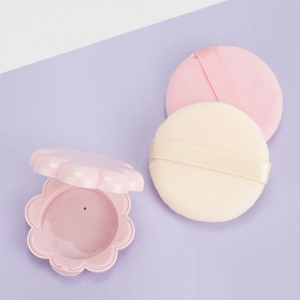Flower shape pink powder case – Zmic